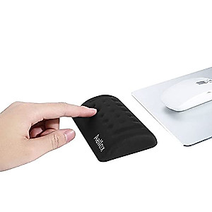 Aelfox Memory Foam Keyboard Wrist Rest&Mouse Wrist Rest, Ergonomic Design Wrist Pad for Computer Keyboard Laptop Wrist Support, Arm Rest for Desk Accessories in Home Office School(Black)