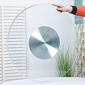 Lazy Susan Turntable, 20/24/27/32in Transparent Glass Rotating Tray For Dining Table, Round Tabletop Swivel Tray Rotatable Serving Plate With Aluminum Alloy Bearing Thick: 8mm (Size : 90cm/36")