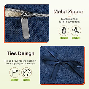 RULAER 30×14×2.5inch Bench Cushions,Blue Non-Slip Seat Cushions for Patio Furniture,70D Thickened Foam Indoor/Outdoor Bay Window Cushion