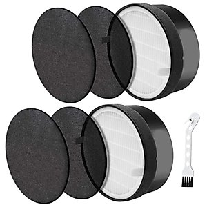 LV-H132 Replacement Filter Compatible for LEVOIT LV-H132 Air Filter, 3-in-1 H13 True HEPA and Activated Carbon Filter,Part LV-H132-RF,2 Pack