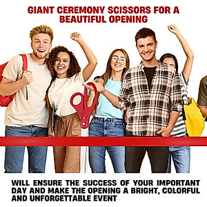 25" Giant Scissors for Ribbon Cutting Ceremony Big Ribbon Cutting Scissors for Special Events and Ceremonies Heavy Duty Scissors Giant Ribbon Cutting Scissors for Inauguration Ceremonies Special Event