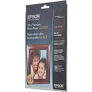 Epson Ultra Premium Photo Paper GLOSSY (5x7 Inches, 20 Sheets) (S041945)