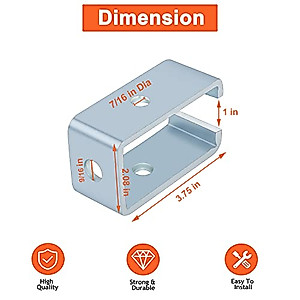Channel Trolley Track Hanger for P1834-EG, Intermediate Support Hanger Bracket for 1-5/8" Strut Channel - 4 Packs