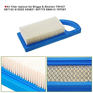 HIFROM Air Filter with 697292 Pre Filter Spark Plug Replacement for Engines 794421 697152 613022 650821 697775