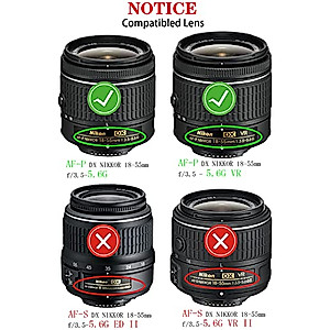 55mm Lens Cap Cover for Nikon AF-P(Not AF-S) DX Nikkor 18-55mm f/3.5-5.6G VR,Sony FE 28-70mm f/3.5-5.6 OSS,HUIPUXIANG Compatible with Canon EF-M 11-22mm f/4-5.6 is STM Lens 55mm Filter Thread[2 Pack]