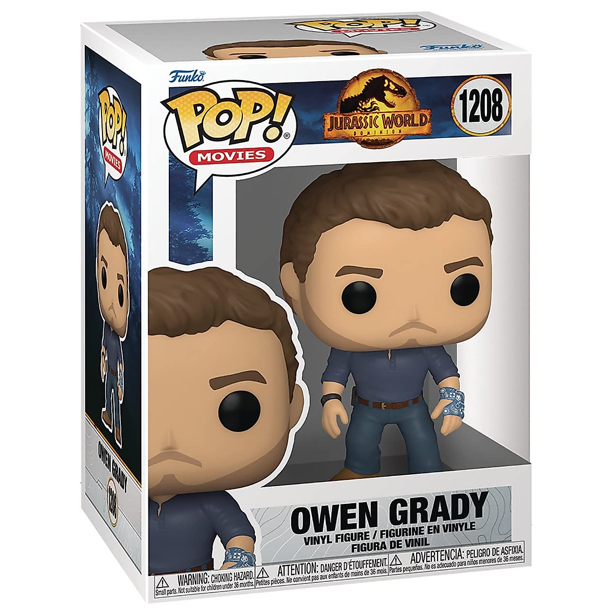 POP Jurassic World Dominion - Owen Grady Funko Vinyl Figure (Bundled with Compatible Box Protector Case), Multicolor, 3.75 inches