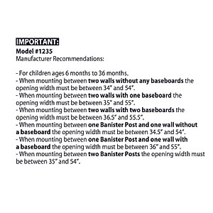 Regalo Extra Tall and Wide 2-in-1 Stairway and Hallway Wall Mounted Baby Gate, Bonus Kit, Includes Banister and Wall Mounting Kit