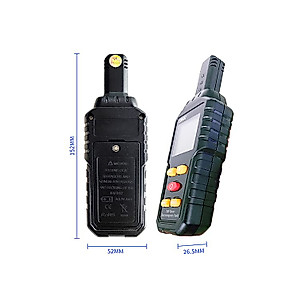 JHEUAYK 3 in 1 EMF Meters, Digital Radiation Dosimeter Geiger Counter, EMF Electromagnetic Radiation Electrical Testers, Electric/Magnetic Field Temperature Detectors, Black