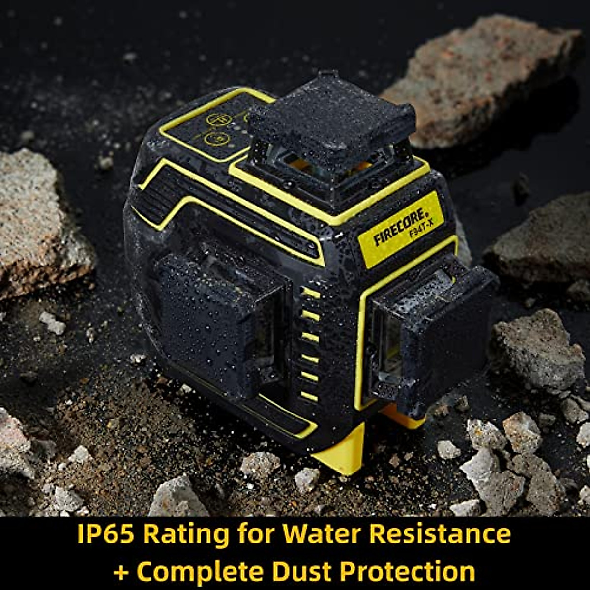 Laser Level with Tripod Set, Firecore 3X360 Green Laser Level Self Leveling and Alignment Line Laser Tool for Construction, Includes Rechargeable Li-Ion Battery, L-Bracket & Carry Pouch