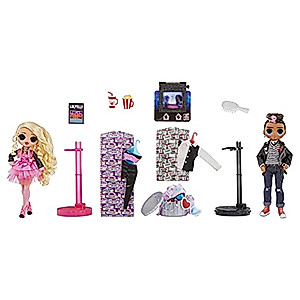 L.O.L. Surprise! OMG Movie Magic Fashion Dolls 2-Pack Tough Dude and Pink Chick with 25 Surprises Including 4 Fashion Looks, 3D Glasses, Accessories and Reusable Playset - Great Gift for Ages 4+
