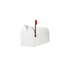 Gibraltar Mailboxes ADM16W01 Admiral Large Post-Mount Mailbox, White