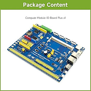 Waveshare Compute Module IO Board Plus Development Composite Breakout Board for Developing with Raspberry Pi CM4S/CM3 CM3L Various Common Use Components