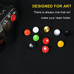 KOLHOFFR 3Packs Red with White X Soft Shutter Release Button high-end Pure Copper Camera Shutter Button