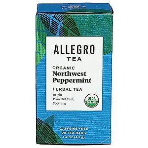 Allegro Tea, Organic Northwest Peppermint Tea Bags, 20 ct