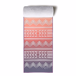 YETI YOGA Non-Slip Yoga Towel Highly Absorbent Eco-Friendly Lightweight Washable Non-Toxic Yoga Mat Towel for Men and Women, 72 Inches Long