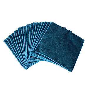 Shop LC Set of 20 Teal Kitchen Towels Dish Cloth Double Sided Microfiber and Scratch Fiber Rags for Cleaning Birthday for Mom