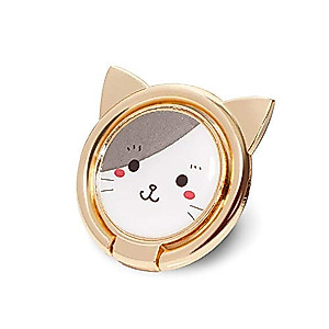 Alzcatek Finger Ring Stand 360 Degree Rotation, Thin Universal Phone Cute Cat Ring Holder Compatible with iPhone Xs, iPhone 78/78 Plus, Samsung, LG and Other Smartphones (Cat 1)