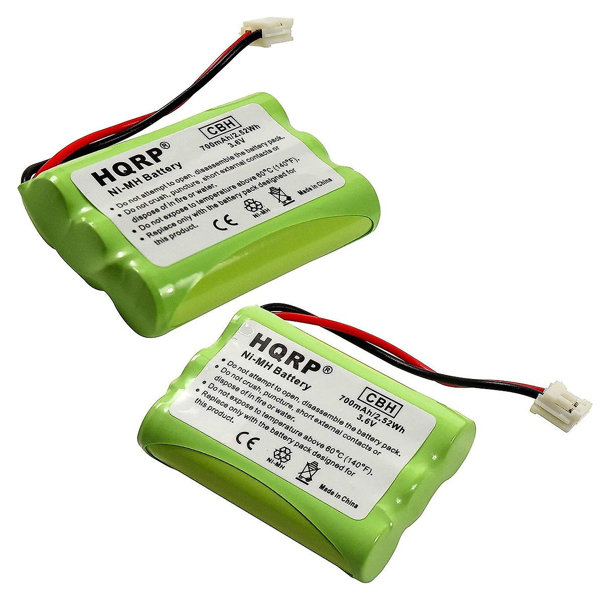 HQRP 2-Pack Phone Battery Compatible with VTech 6897, DS4121-3, DS4121-4, DS4122-3, i6717, i6725