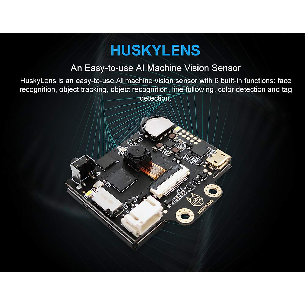 HUSKYLENS - an Easy-to-use AI Machine Vision Sensor/Smart Vision Robot Camera- Face Recognition Tracking for Raspberry Pi, Micro: bit (HUSKYLENS)