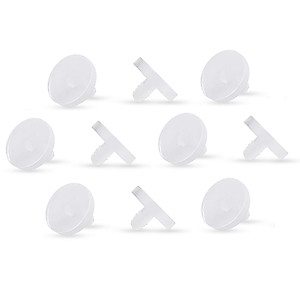 Pierced Owl Set of 10 Clear Acrylic 4mm Dermal Anchor Retainer Tops, Metal Free, Allergy Free