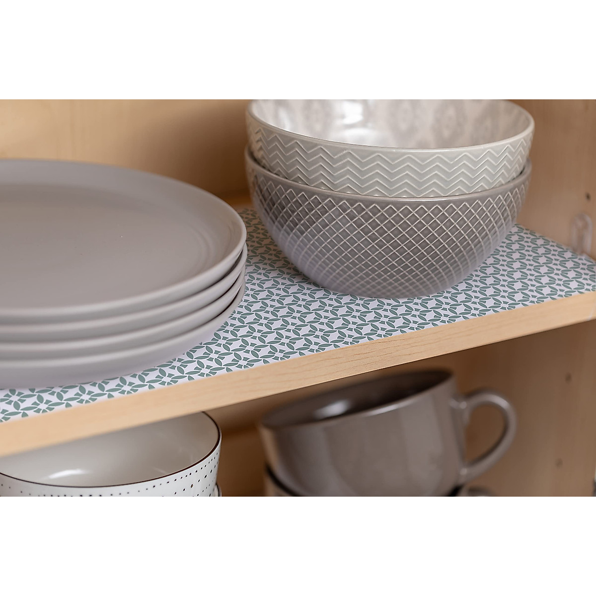 Duck Brand EasyLiner Adhesive Prints Shelf Liner, Fern Starburst, 6 Pack, 20 in. x 15 ft. (287756)