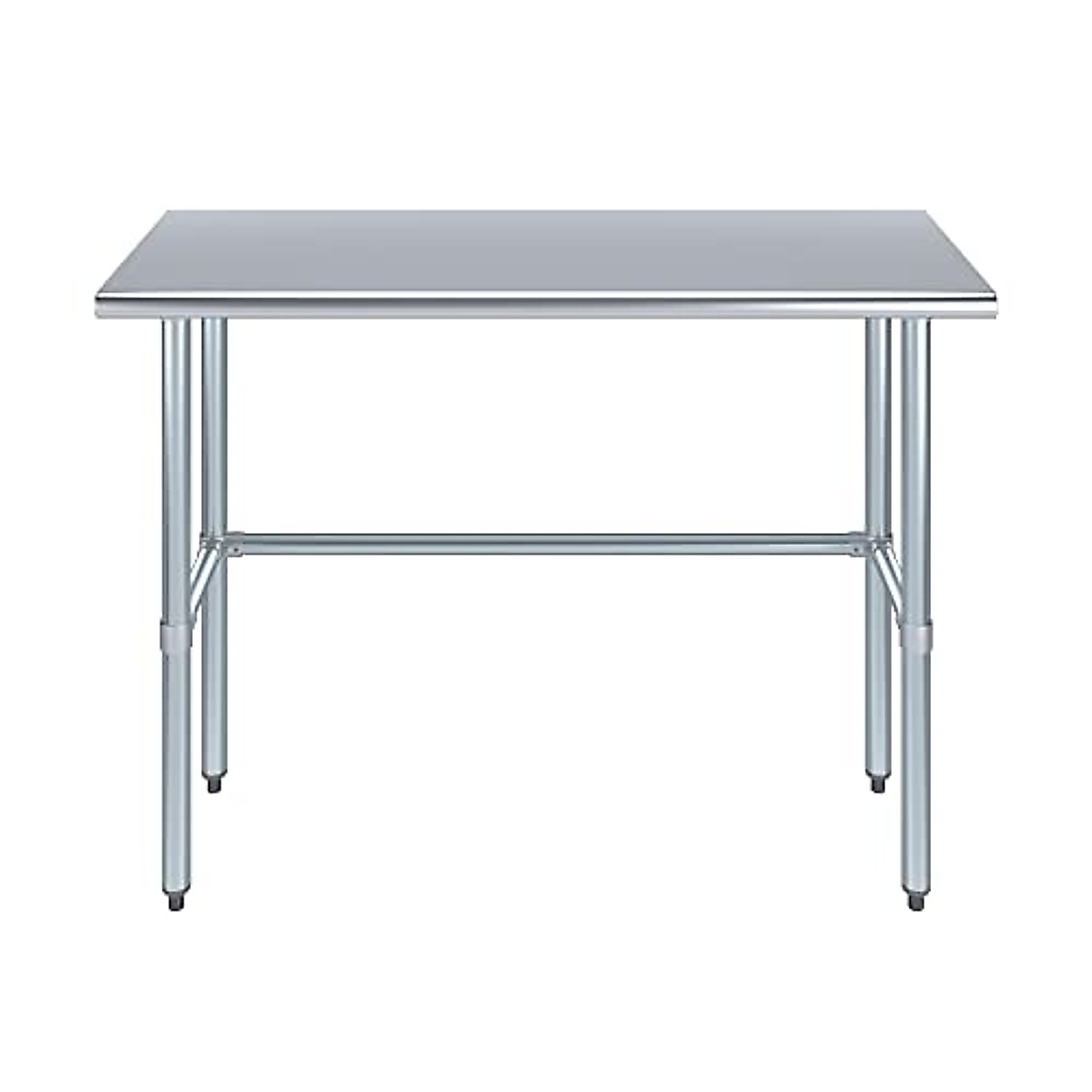 18" X 48" Stainless Steel Table with Open Base Table | Commercial & Residential Kitchen Laundry Garage Utility Bench | NSF Metal Prep Table
