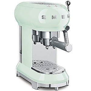 Smeg Pastel Green Stainless Steel 50's Retro Espresso Machine,1 liters