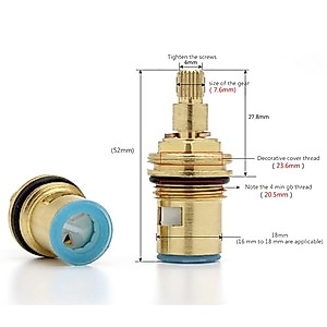 MinnowXY Bathroom Faucet for Cross Handle Faucet Trim for Bath Sink Faucet Handle for Kitchen Faucet Lavatory Tub Shower