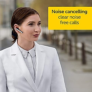 Jabra Talk 45 Bluetooth Headset for High Definition Hands-Free Calls with Dual Mic Noise Cancellation, 1-Touch Voice Activation and Streaming Multimedia