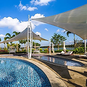 Kawoco 80PCS Sun Shade Hardware Kit, Heavy Duty Anti-Rust Rectangular/Square/Triangle Shade Sails Installation for Sun Shades Outdoor Patio Lawn and Garden