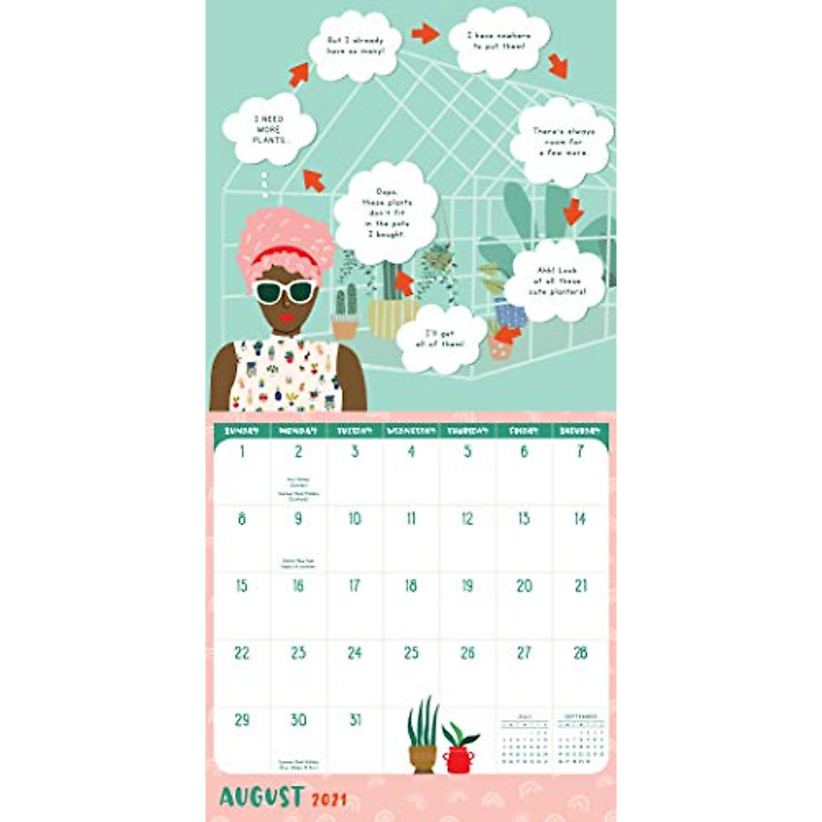 Crazy Plant Lady Mini Wall Calendar 2021