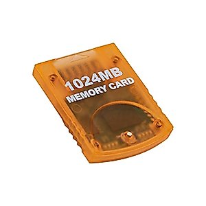 Wigearss 1024MB(16344 Blocks) Memory Card for Gamecube and Wii Console Game Cube NGC GC (Orange)