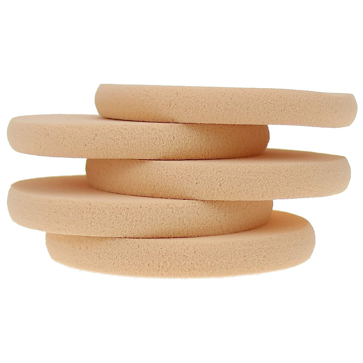 25 Pcs Women's Round Soft Makeup Beauty Eye Face Foundation Blender Facial Smooth Powder Puff Cosmetics Blush Applicators Sponges Use for Dry and Wet