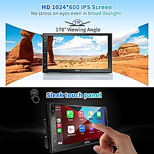 ATOTO F7WE 7inch Touchscreen Double DIN Car Stereo, Wireless CarPlay & Wireless Android Auto, in-Dash Video Receivers, Bluetooth, Mirror Link, HD LRV, Quick Charge, Voice Control, F7G2B7WE