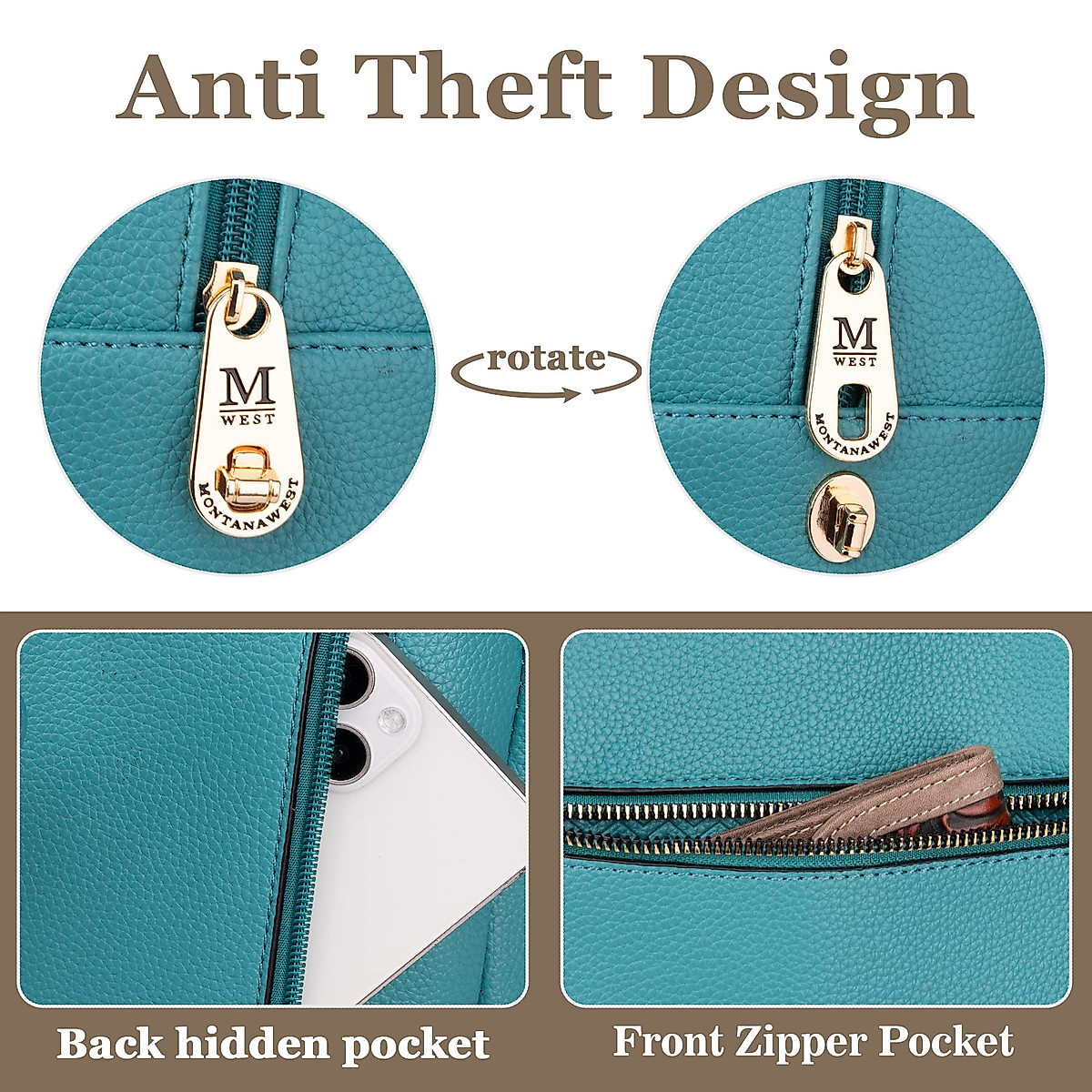 Montana West Medium Backpack Purse for Women Anti Theft Backpack with Secured Zipper & Tassel