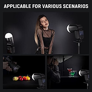NEEWER Magnetic Dome Diffuser for Round Head Speedlite Flash, Magnetically Attached Flash Dome Light Modifier for Z2 Z1 Speedlite, M12