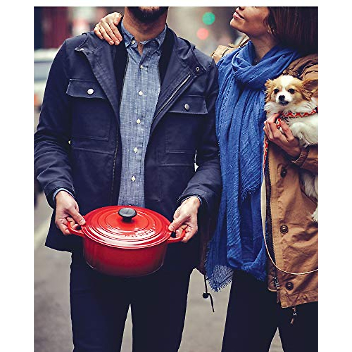 Le Creuset Enameled Cast Iron Signature Round Dutch Oven, 5.5 qt., Cerise