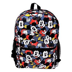 Disney Mickey Mouse 16" Backpack Bag All Over Print Cargo and Side Mesh Pockets