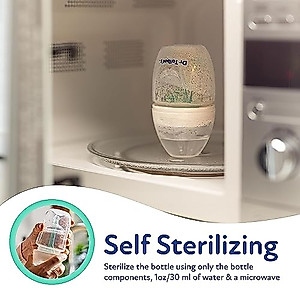 Dr. Talbot's Anti-Colic Bottles with Soft Flex Pacifier - 9 oz - (4-Pack) Baby Bottles for Newborn Babies 0+ Months - Self Sterilizing Bottles with Slow Flow Soft Flex Nipple and Venting System