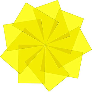 Pangda 9 Pack Gel Filter Colored Correction Gel Light Filter Transparent Color Film Plastic Sheets, 11.7 by 8.3 Inches (Yellow)