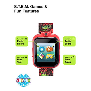 PlayZoom 2 Kids Smartwatch & Headphones - Video Camera Selfies STEM Learning Educational Fun Games, MP3 Music Player Audio Books Touch Screen Sports Digital Watch Gift for Kids Toddlers Boys Girls