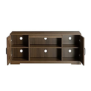 ZINUS Bennett TV Stand for TVs up to 65”, Farmhouse Style Entertainment Center, TV Stand with Storage, Living Room or Bedroom Furniture, Brown