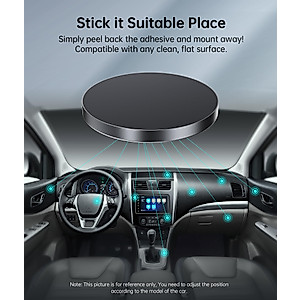 ARLIFE Sticky Magnetic Phone Wall Mount Compatible with Magsafe iPhone 14 13 12 Mini Pro Max, Holder for Samsumg and All Smartphones with Metal Ring. Wall Car Automobile Cradles Dash Shower Mount