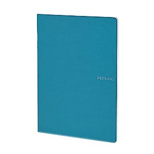 Fabriano EcoQua Notebook, Small, Staple-Bound, Blank, 38 Sheets, Blue