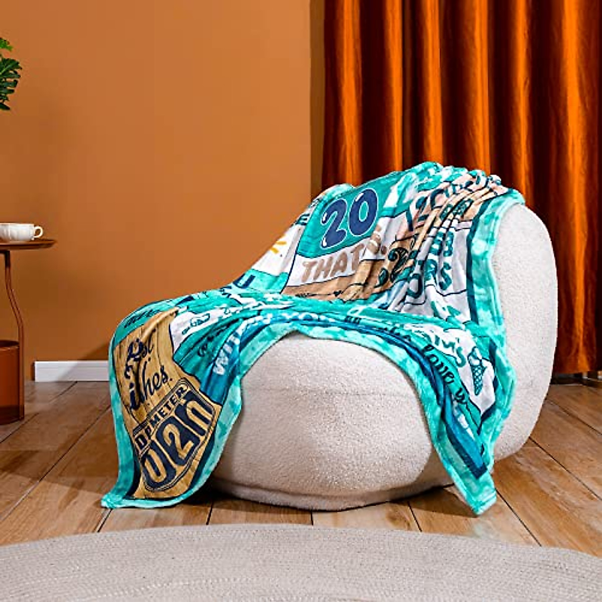 Winkwarm 20th Birthday Decorations for Her 20th Birthday Gifts for Her Him 20 Year Old Girl Boy Gift Ideas 20th Happy Birthday Gifts for Women Daughter Son Girl Boy Flannel Throw Blanket 60"X50"