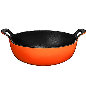 Bruntmor 3 Quart Black Enameled Cast Iron Dutch Oven, Cast Iron Skillets, Dutch oven Pot Dish, Le Creuset Dutch Oven Cast Iron Biryani Pot, 3qt Instant Pot Bakeware Sets, Casserole Dishes for Oven""