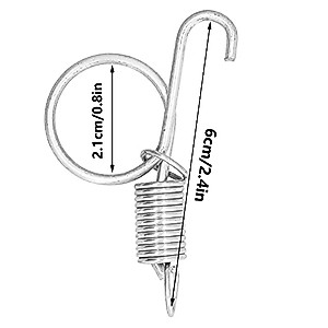 CHICIRIS Spring Cage Door Hook, 20PCS Cage Door Spring Hook Metal Finger Spring Latch Hook for Fixing Rabbit Pet Cage Door Farming Equipment(S)