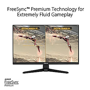 ASUS TUF Gaming 23.8” 1080P Monitor (VG249Q1A) - Full HD, IPS, 165Hz (Supports 144Hz), 1ms, Extreme Low Motion Blur, Speaker, FreeSync™ Premium, Shadow Boost, VESA Mountable, DisplayPort, HDMI,BLACK