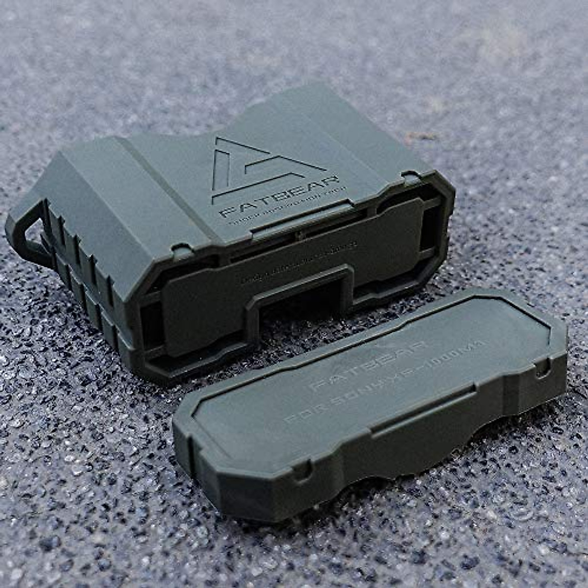 FATBEAR Designed for Sony WF-1000XM3 Tactical Military Grade Drop Protection Thick Solid Armor Cover Case Shell (Black)