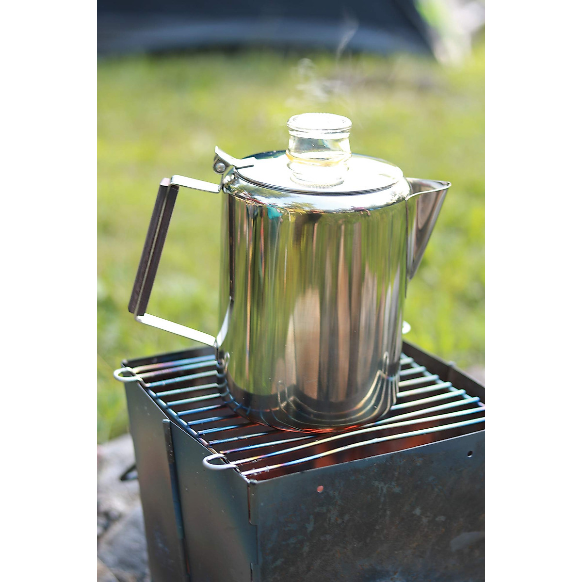 Tops 55705 Rapid Brew Stovetop Coffee Percolator, Stainless Steel, 2-12, 12-Cup, No Color